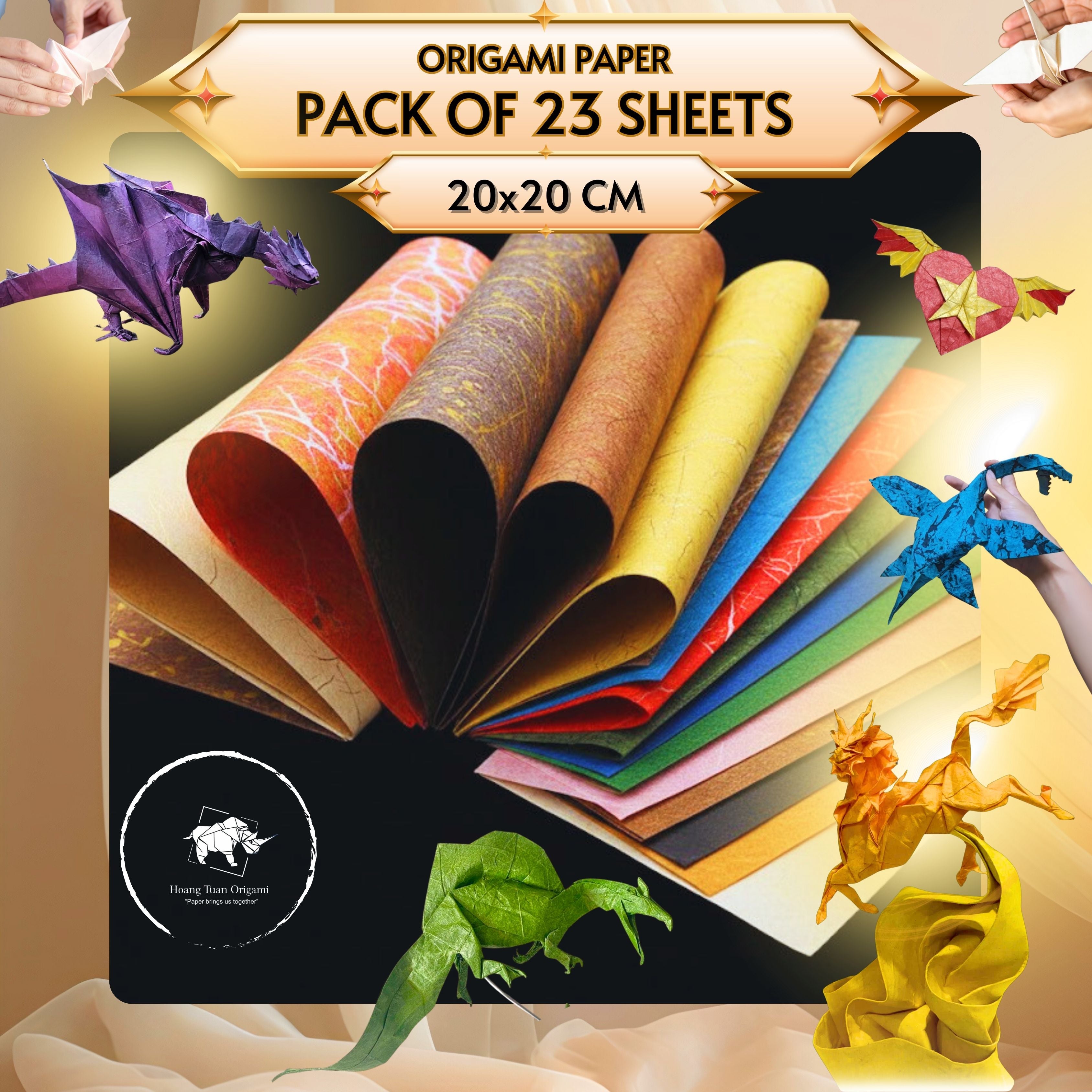 COMBO 23 SHEETS OF EVERY KIND - Medium size - Origami papers – Hoang ...