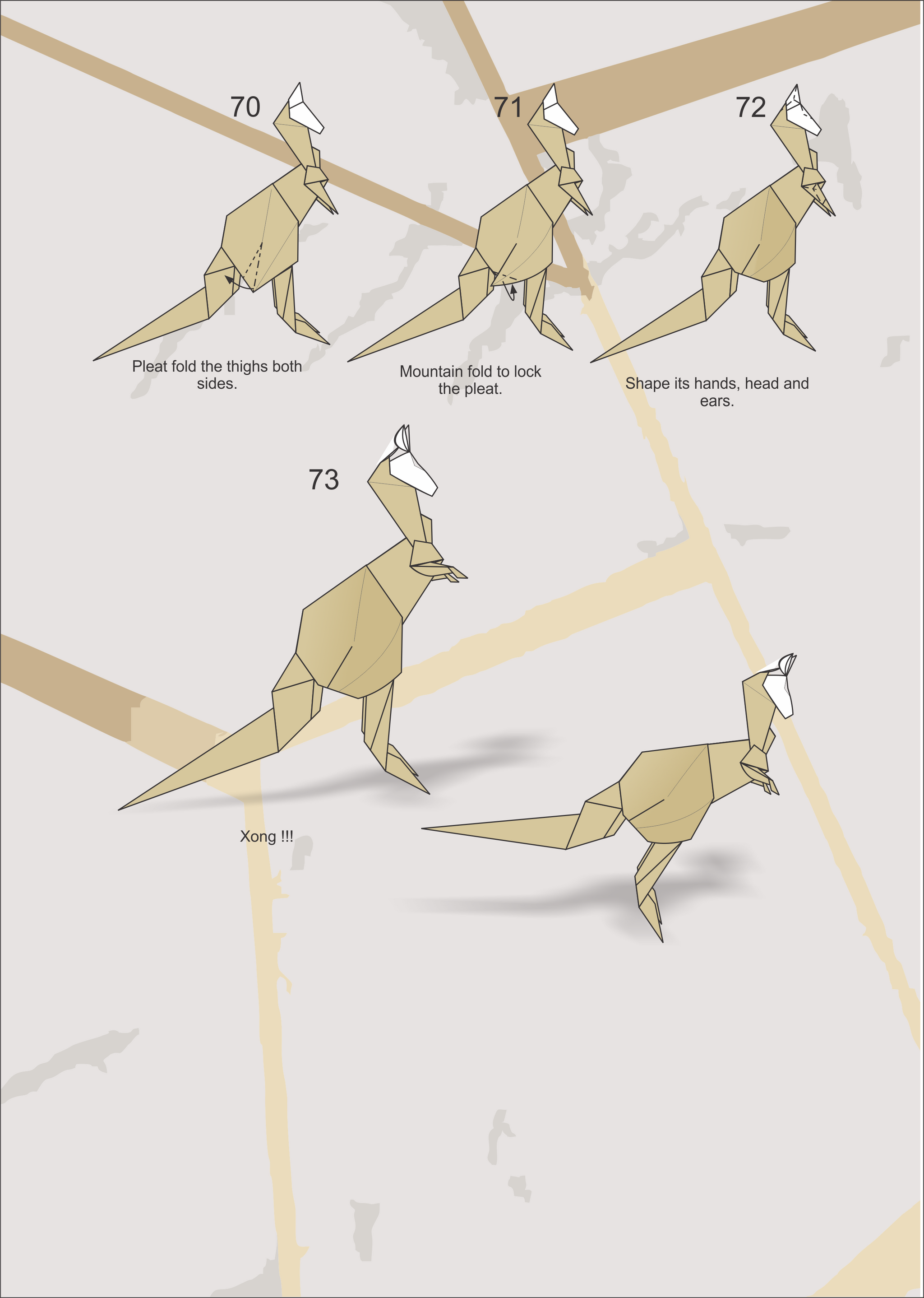 Origami Kangaroo Instruction Diagram - Kangaroo Ebook – Hoang Tuan ...